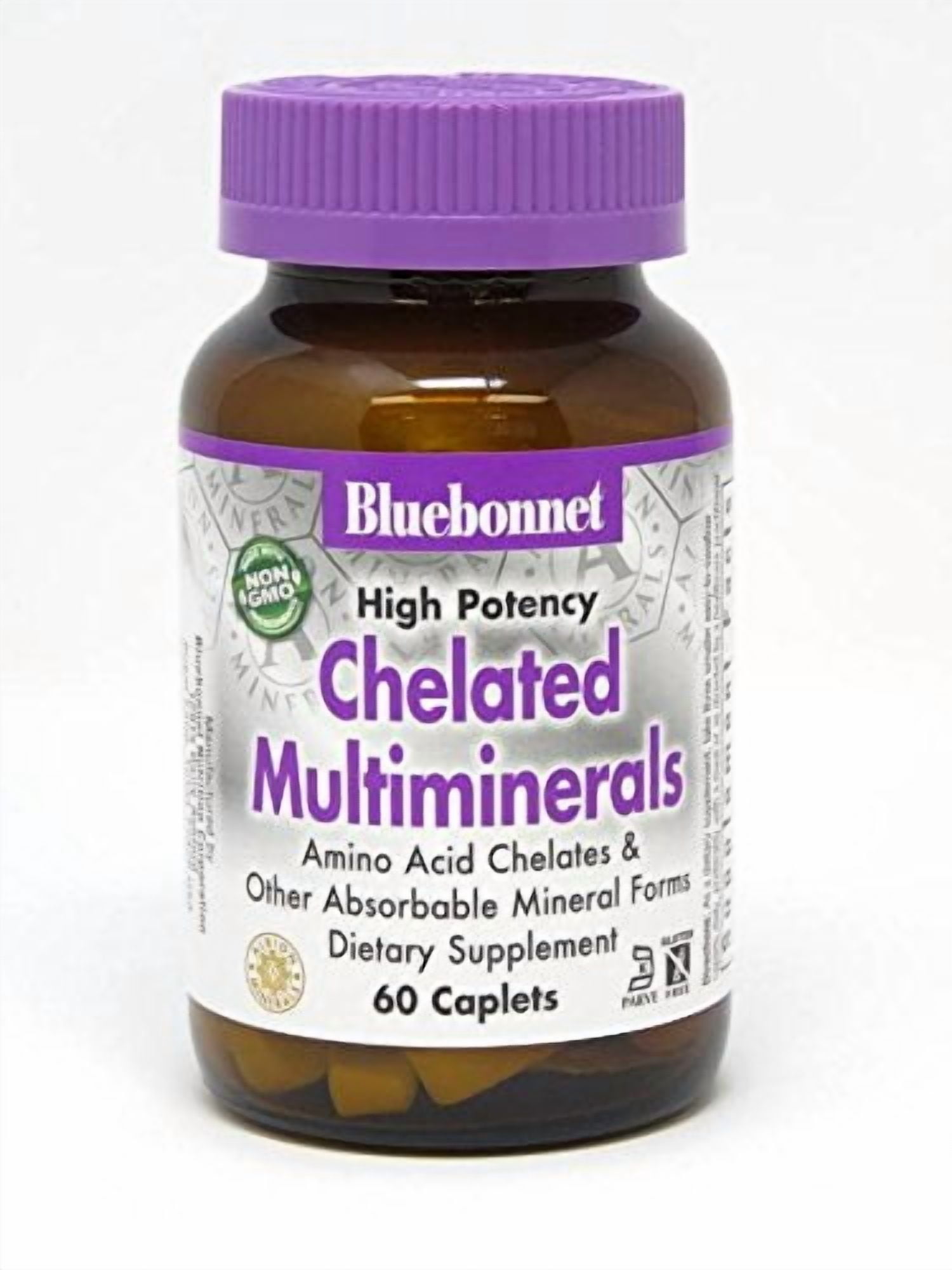 Bluebonnet Chelated Multivitamin with Iron, Multi Minerals, 60 Caplets ...