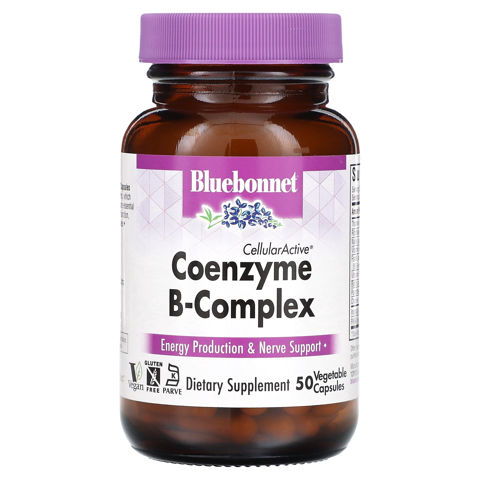 Bluebonnet Nutrition Coenzyme B-Complex, 50 Vegetable Capsules ...
