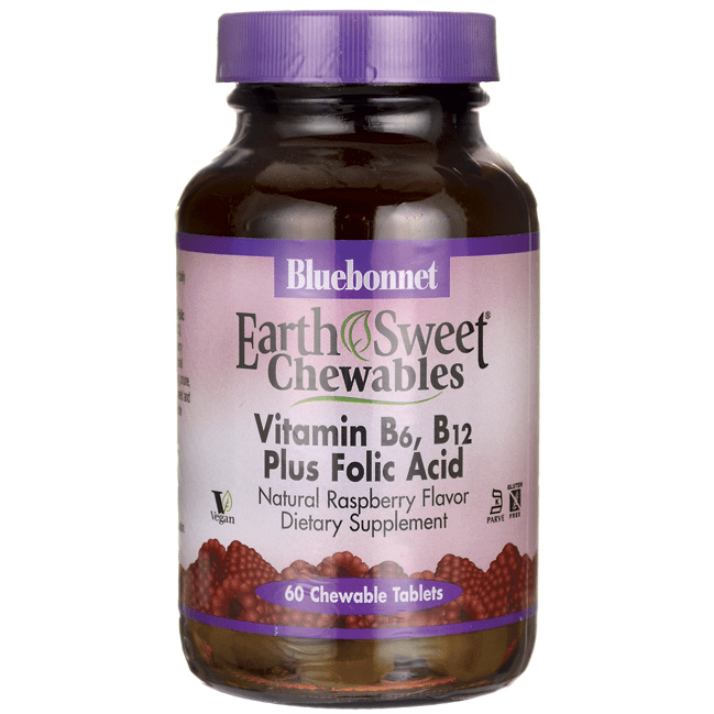 Bluebonnet Nutrition Earthsweet Vitamin B6, B12, plus Folic Acid ...