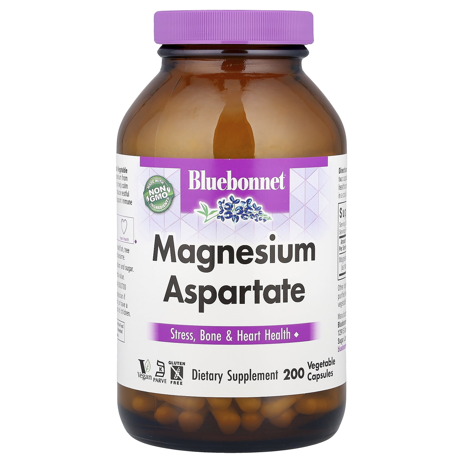 Bluebonnet Nutrition - High Absorption Magnesium Aspartate 400 mg ...