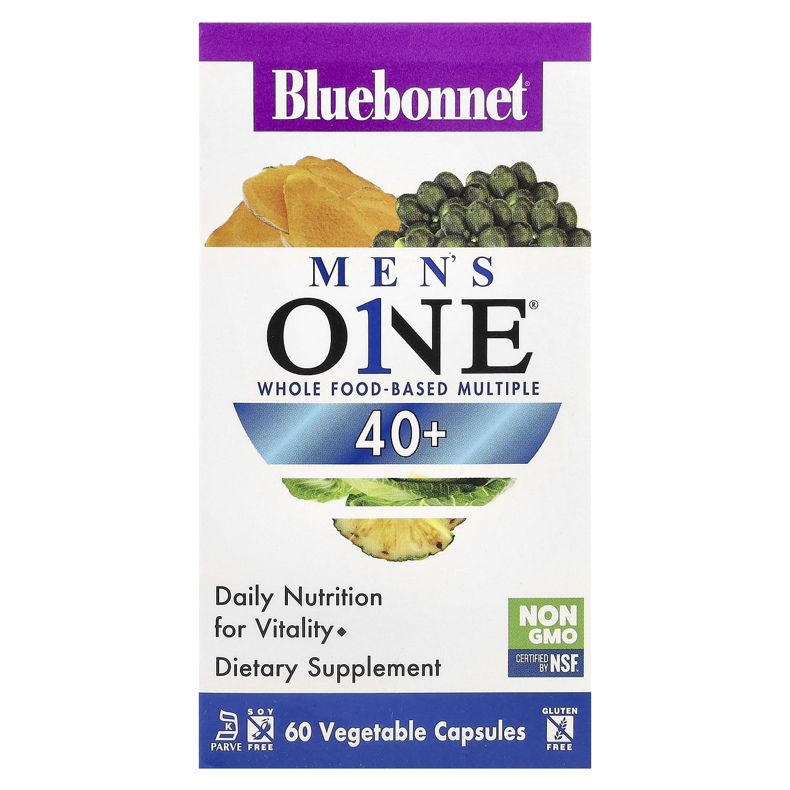 Bluebonnet Nutrition Men's ONE, 40+ Vitality & Prostate Health, Whole ...