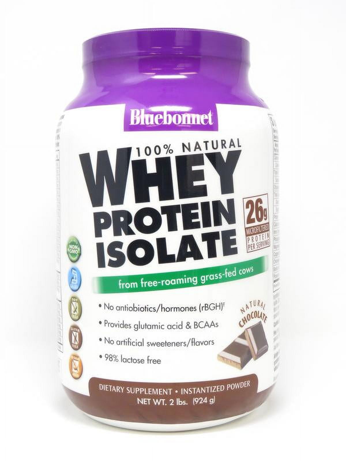 Bluebonnet Nutrition Grass-Fed Whey Protein Isolate Powder, Chocolate ...