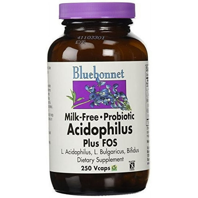 Bluebonnet Probiotic Acidophilus Plus FOS, 250 Ct - Walmart.com