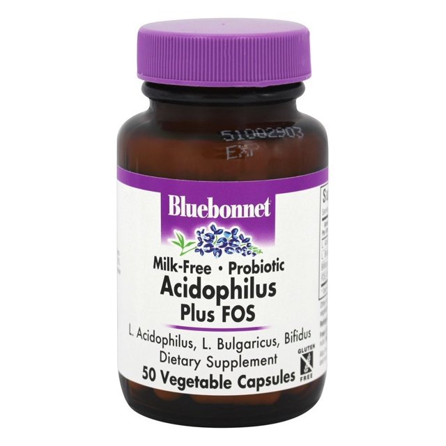 Bluebonnet Probiotic Acidophilus Plus FOS, 50 Ct - Walmart.com