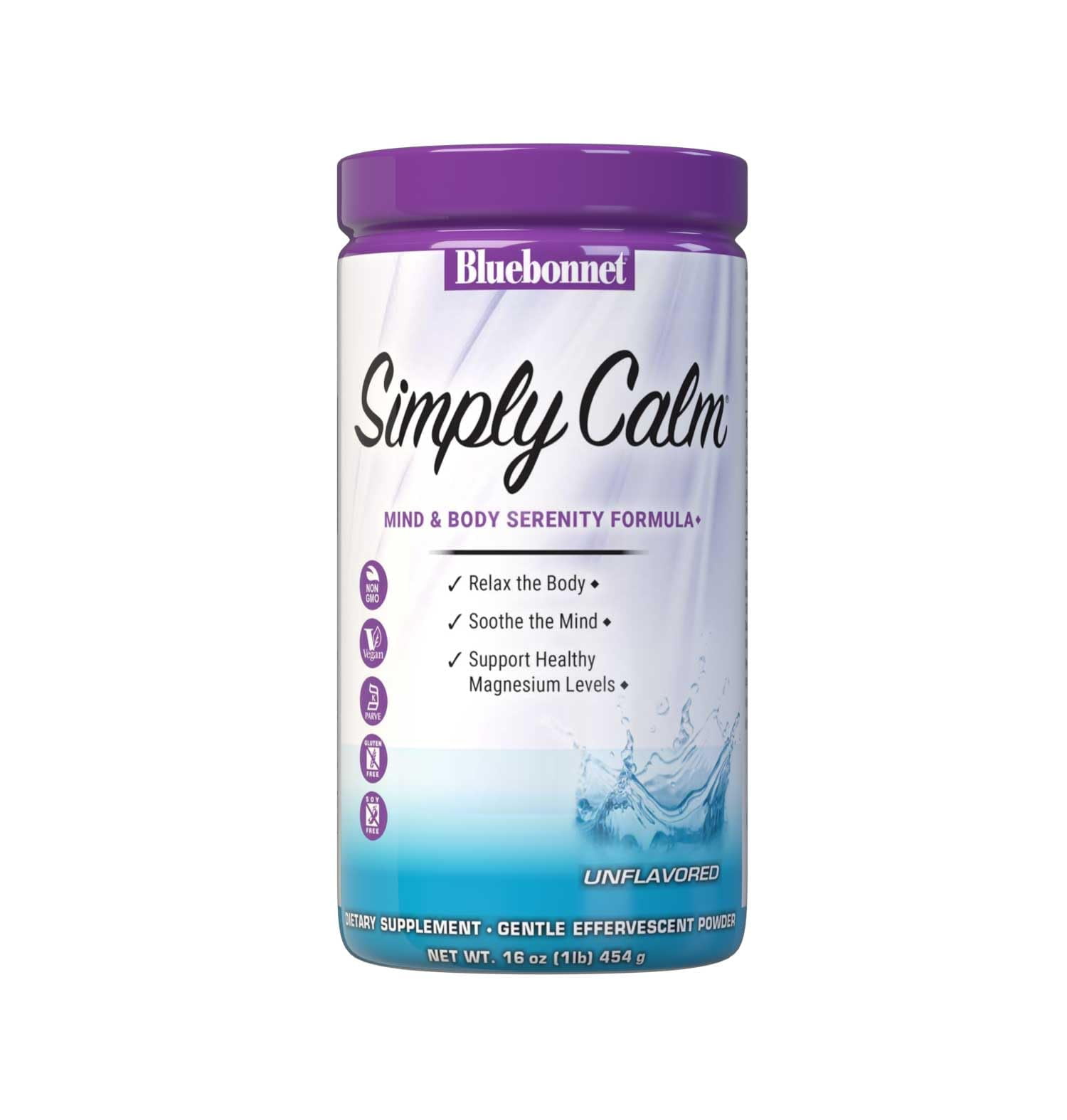 Bluebonnet Simply Calm Magnesium Powder 420mg - Mind & Body* 16oz 82 ...
