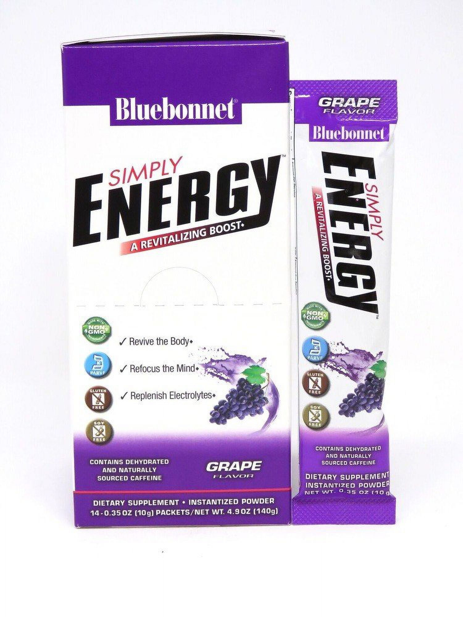 Bluebonnet Simply Energy Grape 14 Packets Box - Walmart.com