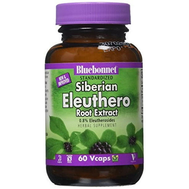 Bluebonnet Standardized Siberian Eleuthero Root Extract, 60 Ct ...