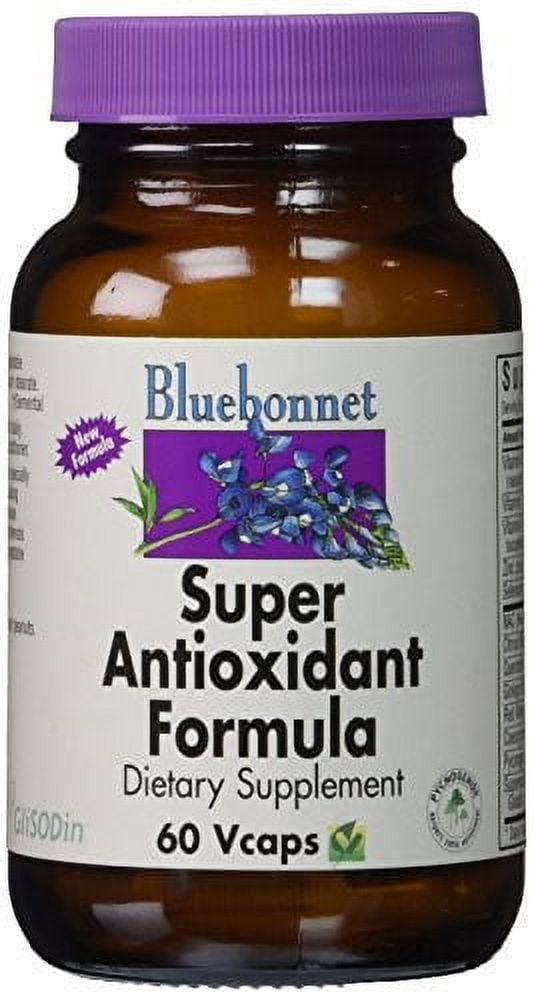 Bluebonnet Super Antioxidant Formula Supplements, 60 Vegetarian ...