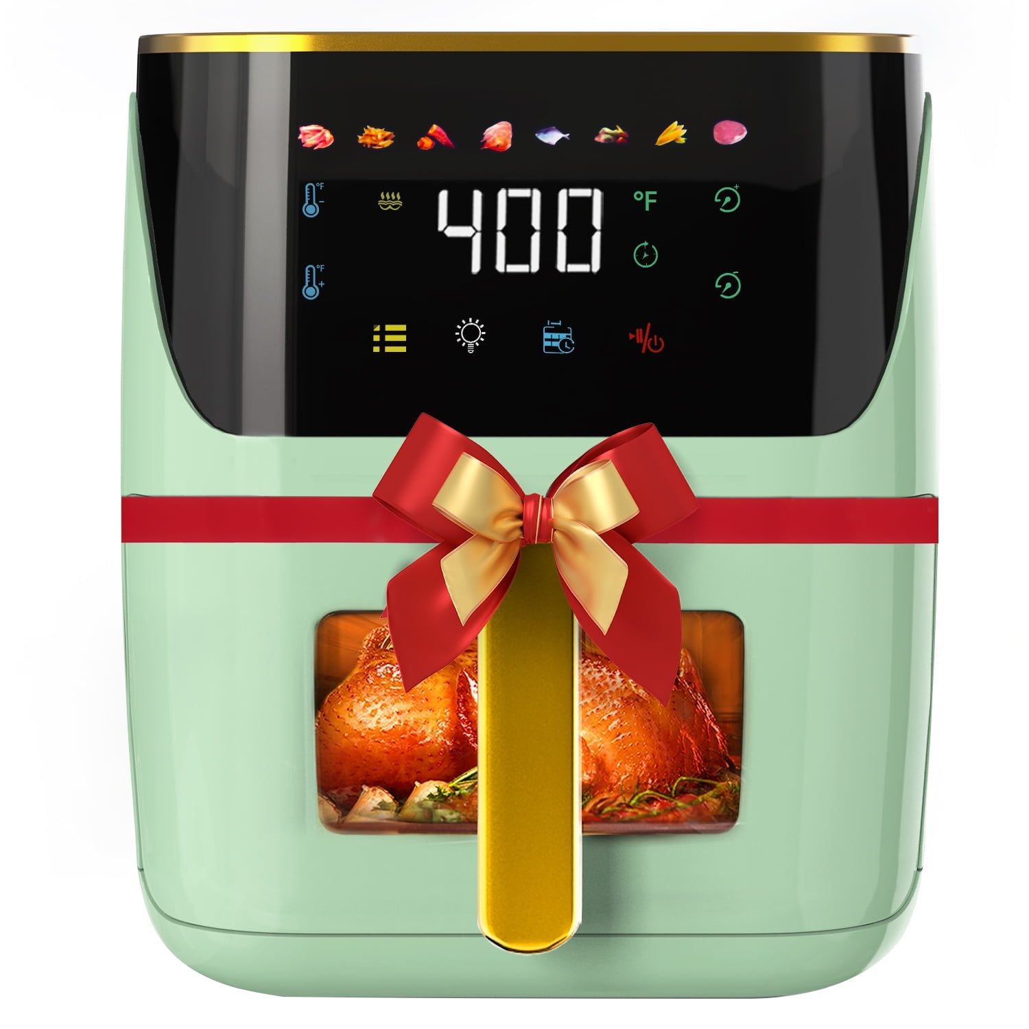 8.5 QT Smart Air Fryer Oven with LED Digital Touch Screen, Visible ...