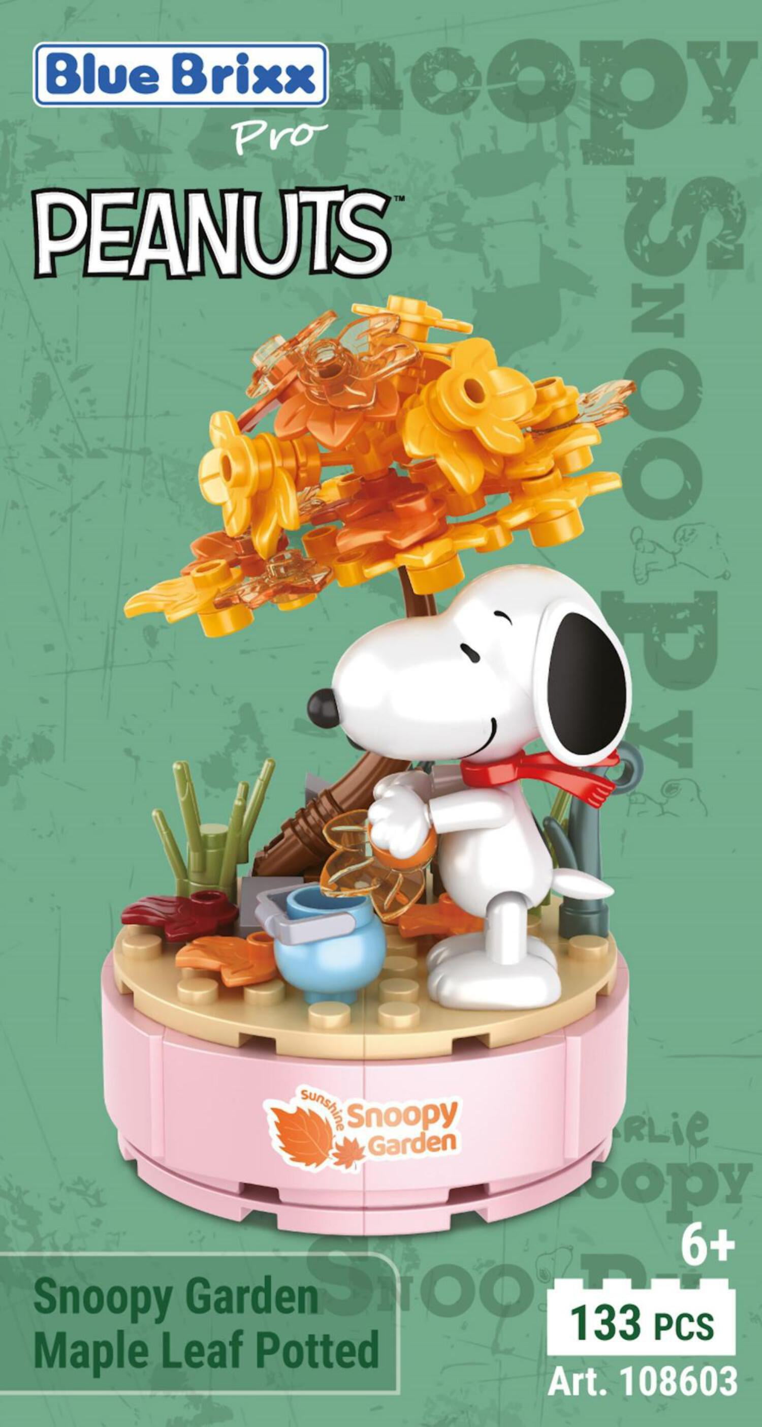 Bluebrixx Snoopy Garden Maple Leaf Potted Set 108603 - Walmart.com