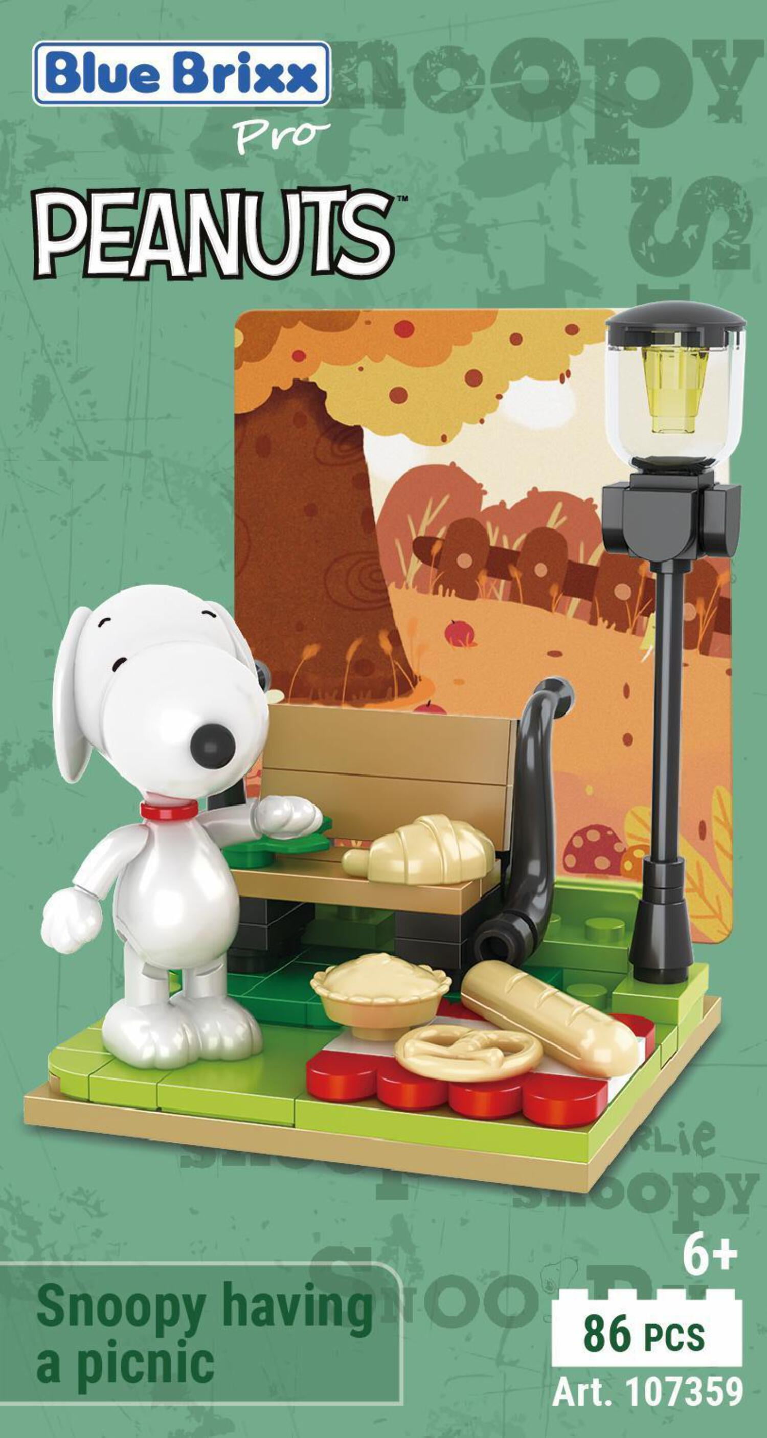 Bluebrixx Snoopy having a picnic Set 107359 - Walmart.com