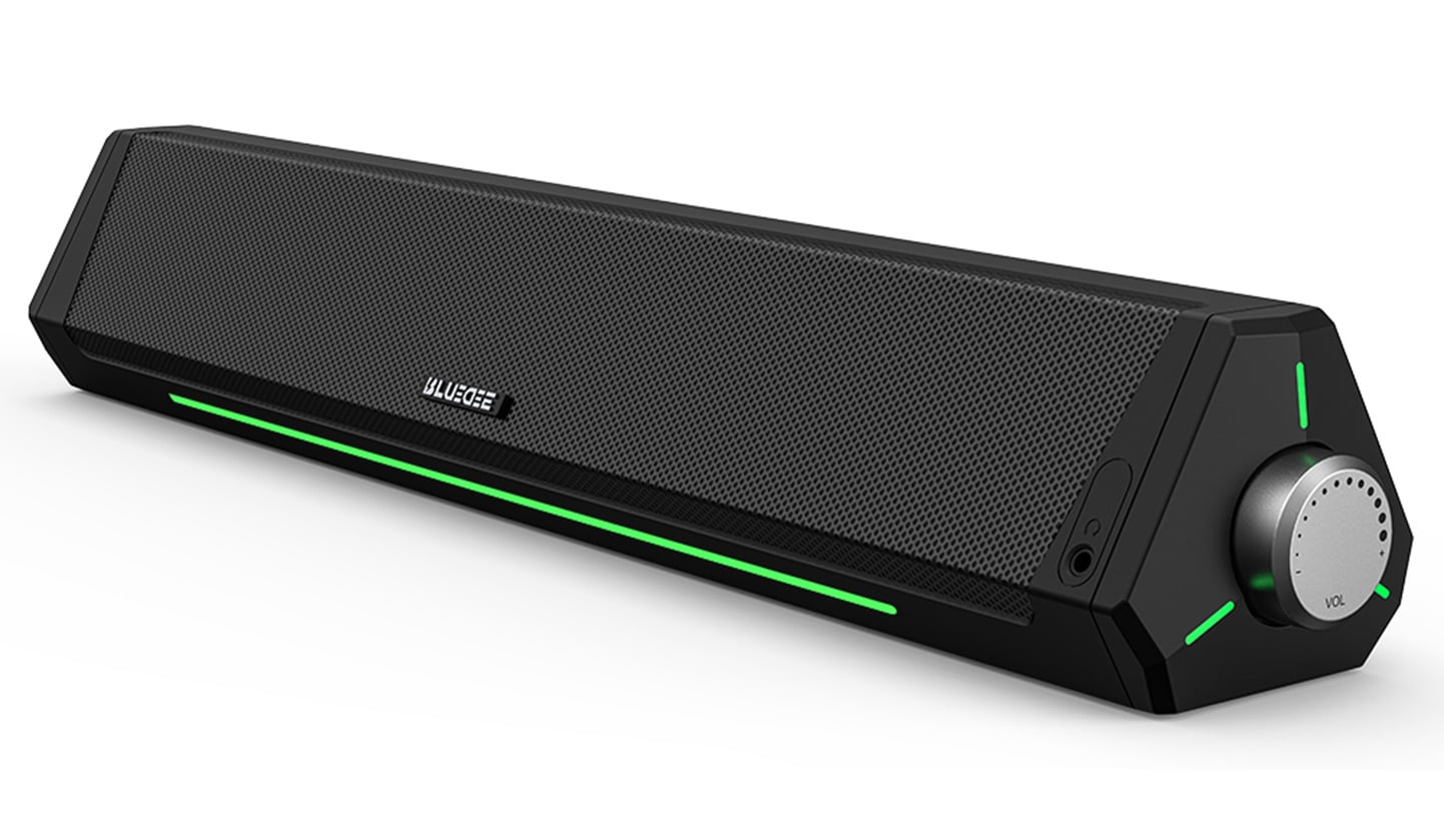 Bluedee 2-Channel Bluetooth Stereo Sound Bar with RGB Lights & USB ...