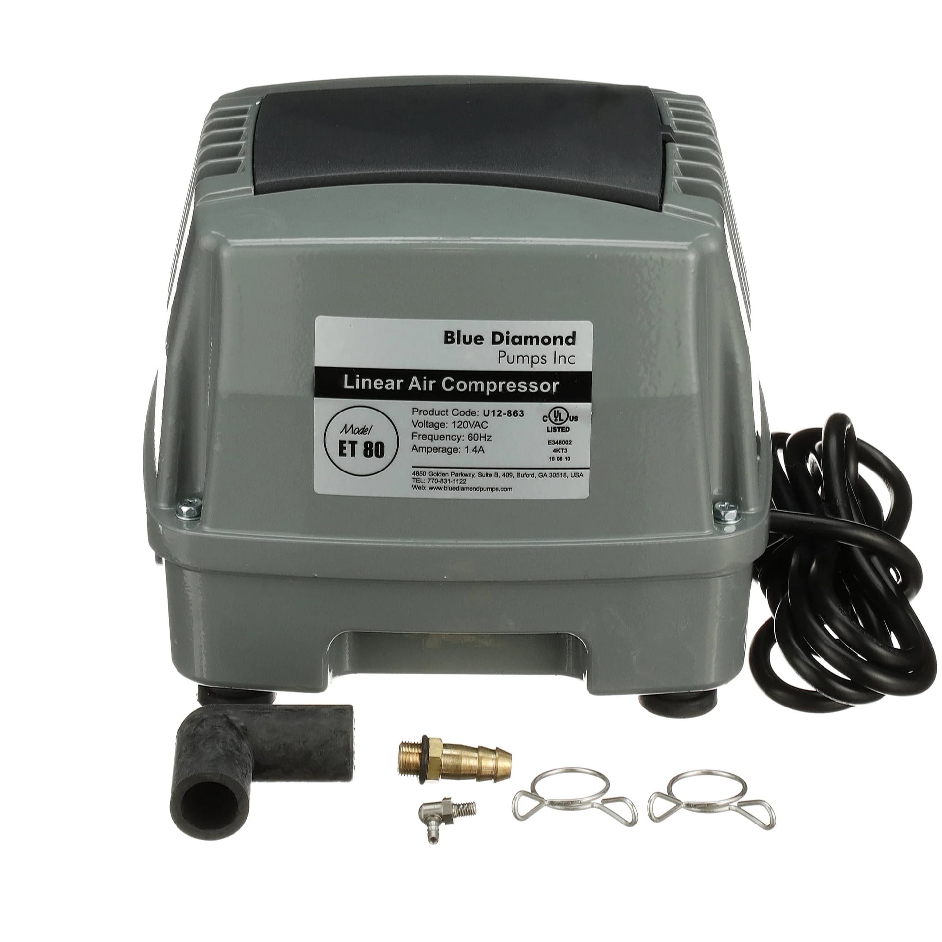Hogor Bluediamond ET 80 Septic or Pond Linear Diaphragm Air Pump ...