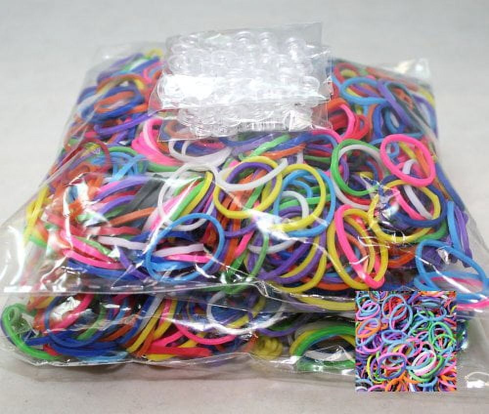 Bluedot Trading 1200 Piece Mulit-Color Rubber Band Loom Band Set and 50 ...
