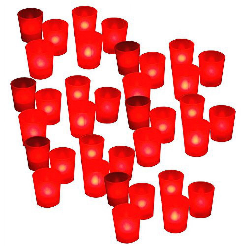 Bluedot Trading Battery-Operated Safe Flameless LED Flickering Votive Tea Light Candles for ...