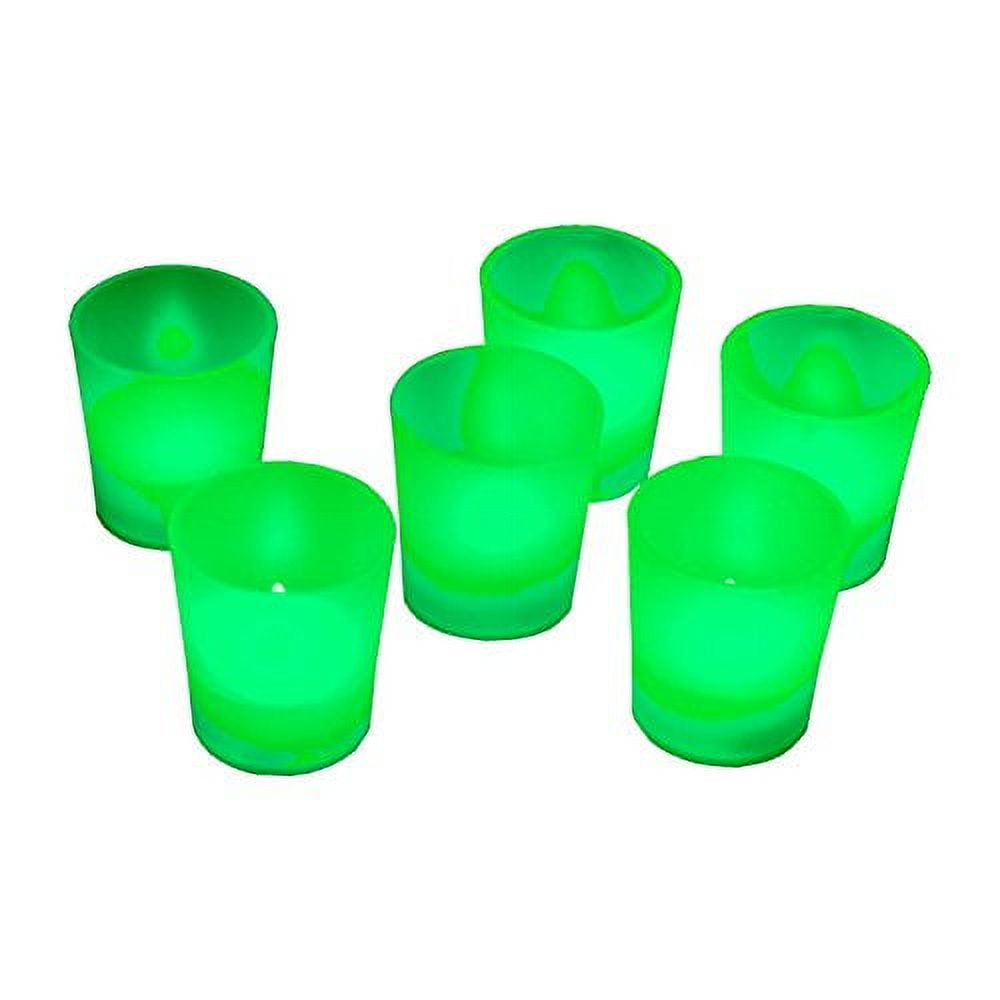Bluedot Trading Green LED Tea Light Battery-Operated Safe Flameless ...