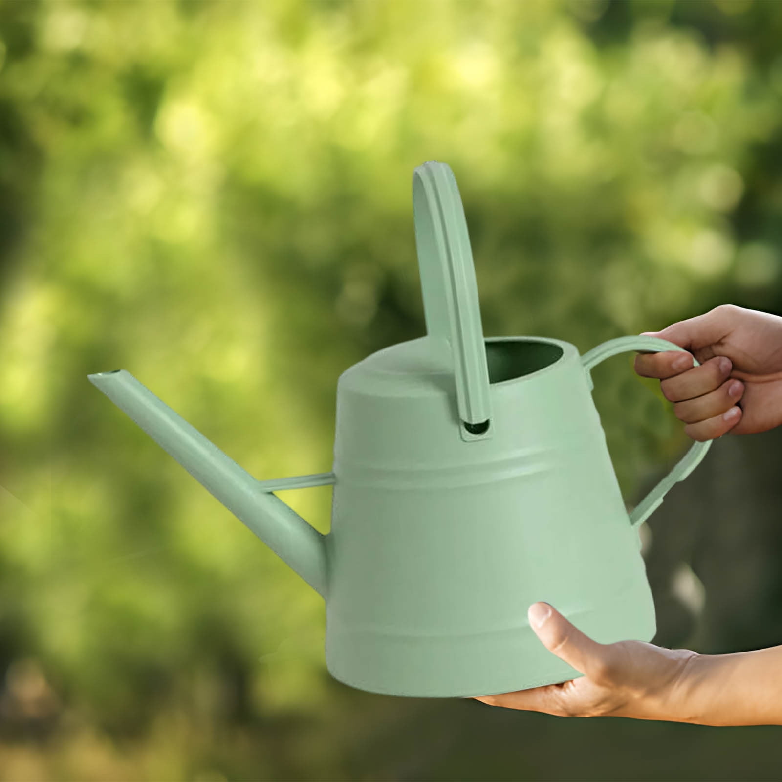 Blueek 3.8L Long Spout Watering Can for Plants - Durable Plastic Garden ...