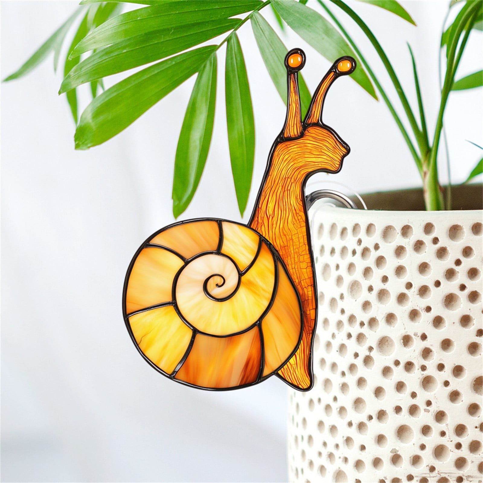 Blueek Acrylic Planter Snail Insert - Unique Decorative Pot for Home or ...