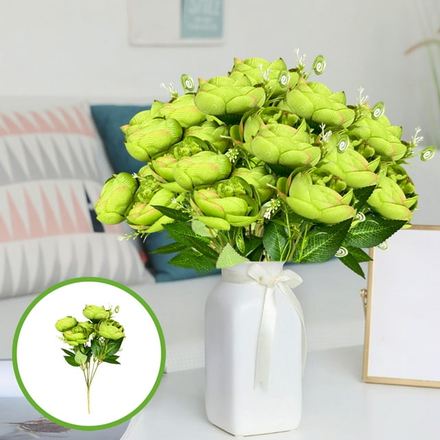 Blueek Artificial Silk Roses Flowers Bouquet - Realistic Faux Floral ...