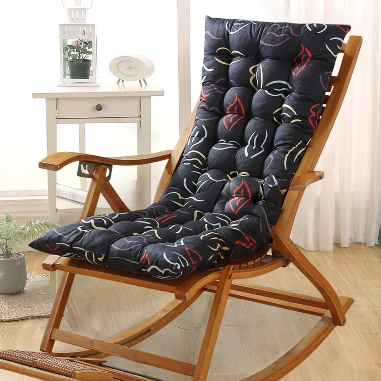 Blueek Chair Cushion 47x19 Inch, Thick Double-Sided Folding Chair ...