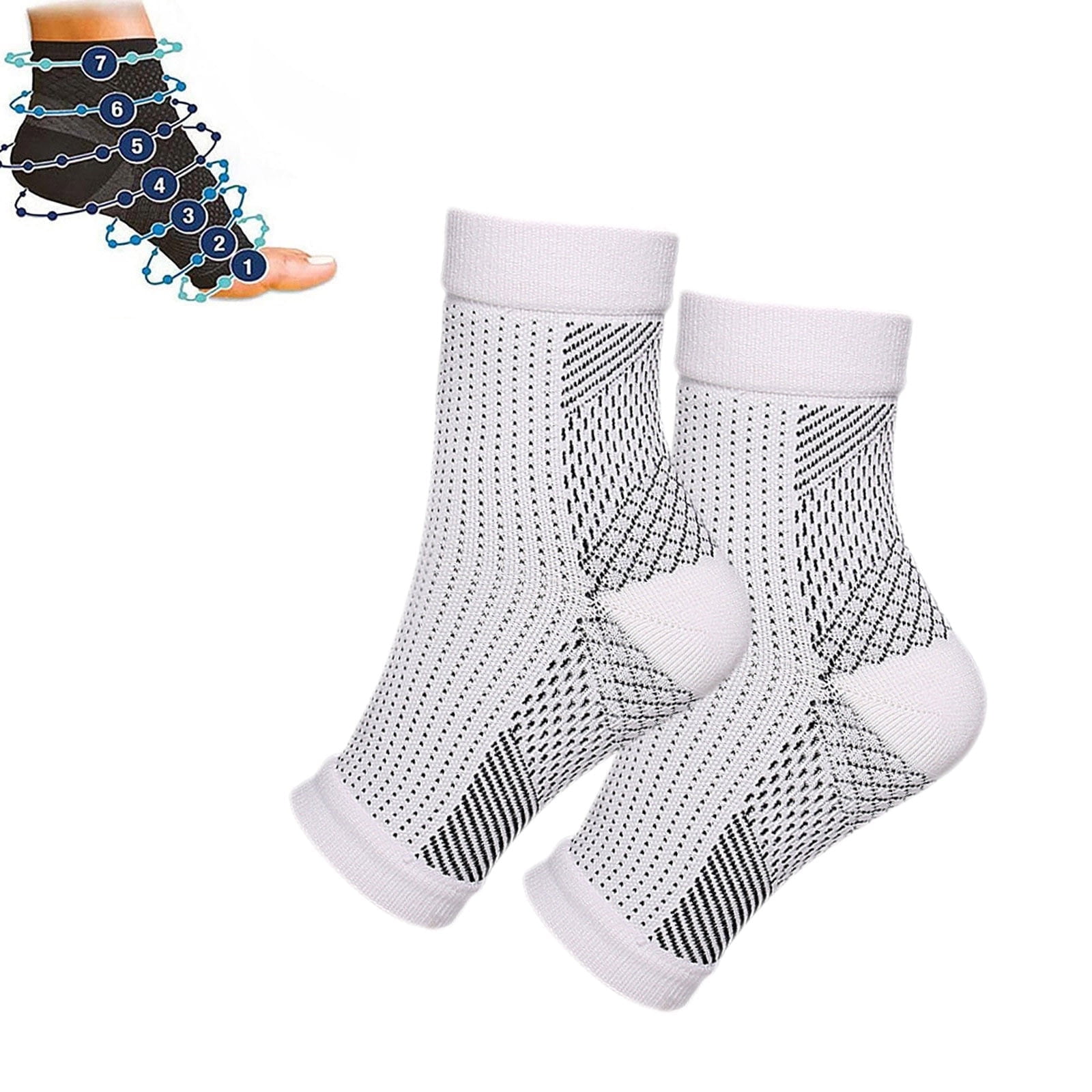 Blueek Compression Socks for Plantar Fasciitis, Achilles Tendonitis ...