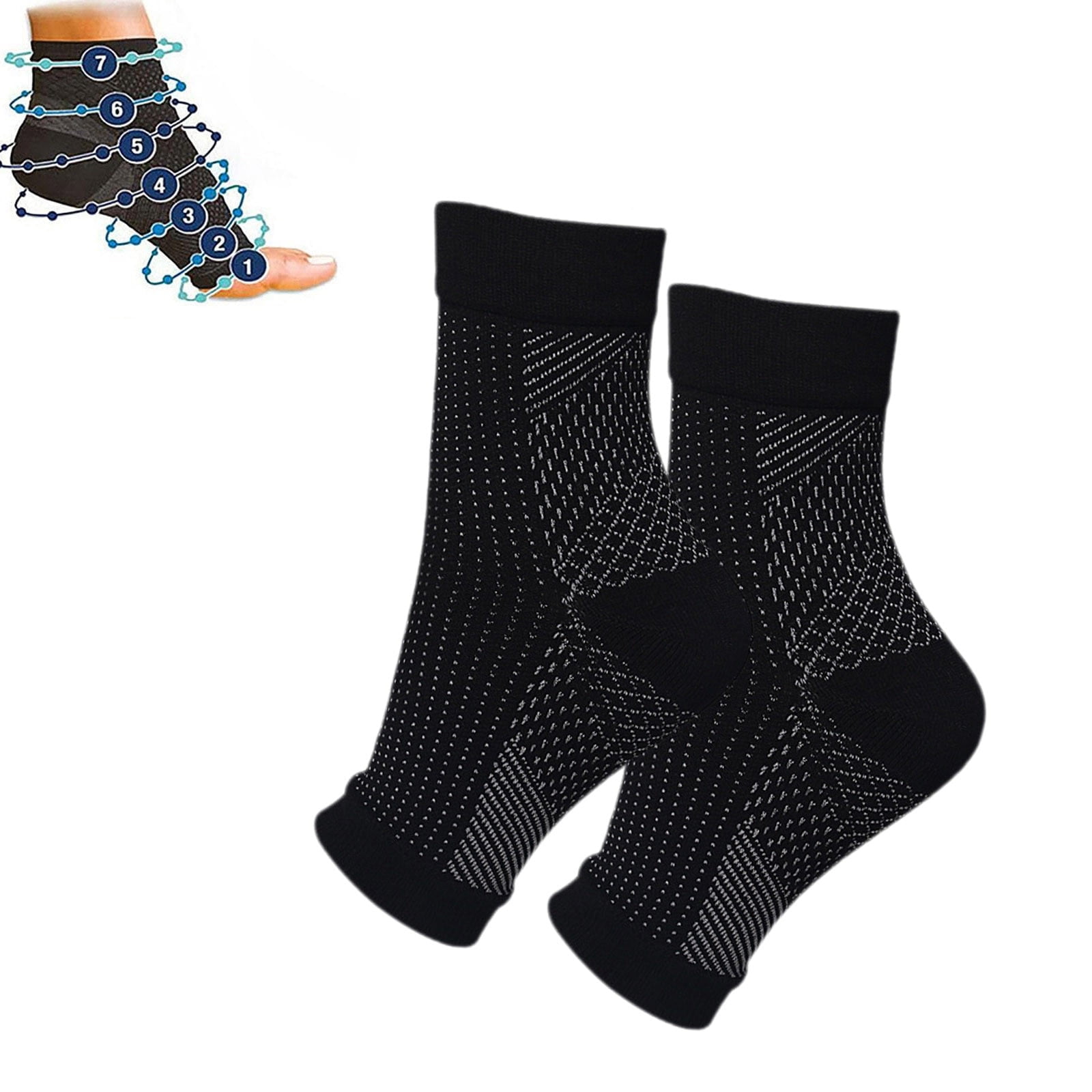 Blueek Compression Socks for Plantar Fasciitis, Achilles Tendonitis ...
