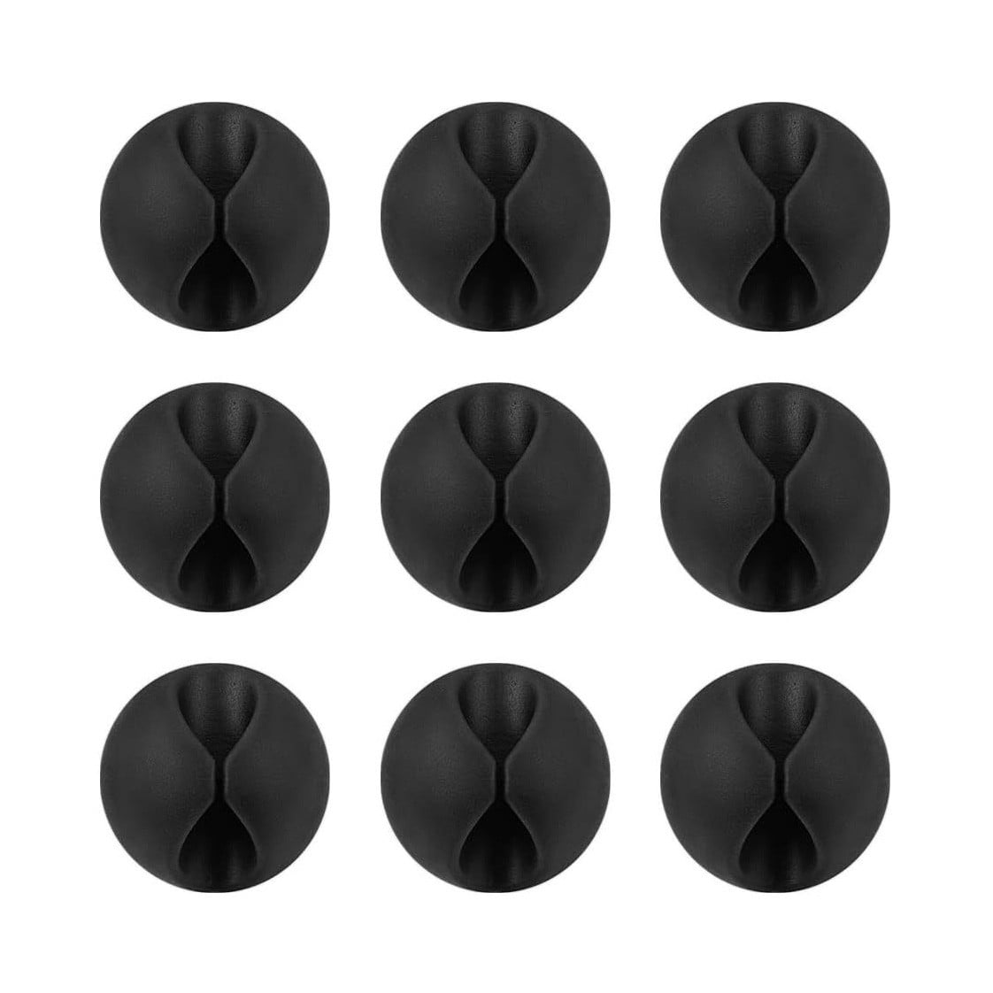 Blueek Desk Cable Organizer Clips - Rubber Cord Management, Adhesive Cable Holders 9 Pack - Keep ...