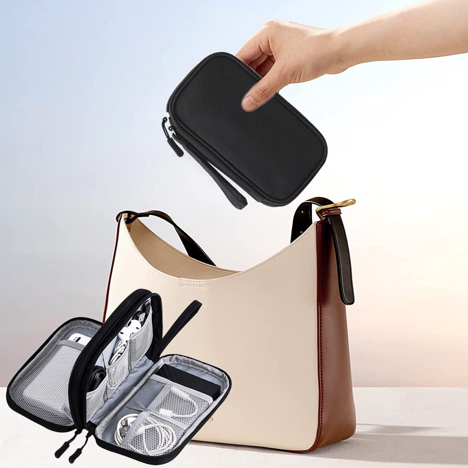 Blueek Digital Accessories Storage Bag Multi-layer Power Supply Hard ...