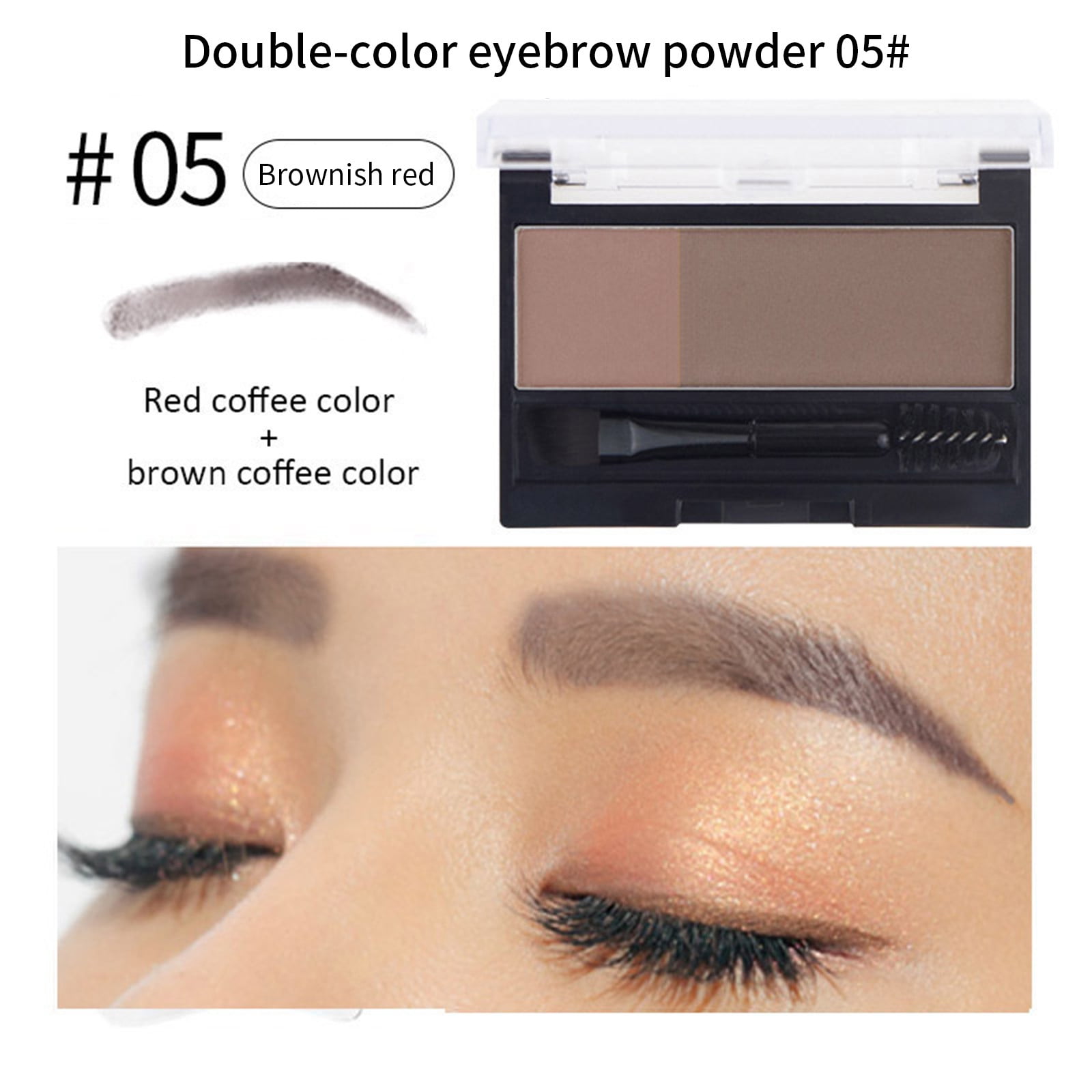 Blueek Eyebrow Powder Double Color Natural Eyebrow Powder With Eyebrow ...