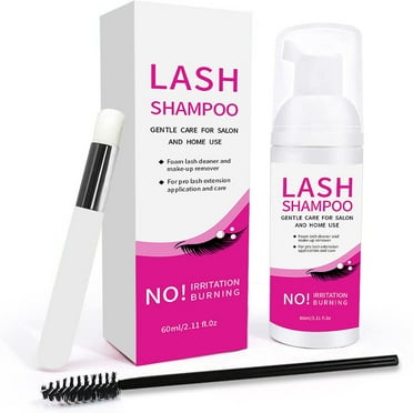 Aliver Eyelash Extension Foam Shampoo 50ml with Brushes,No-Irritation ...