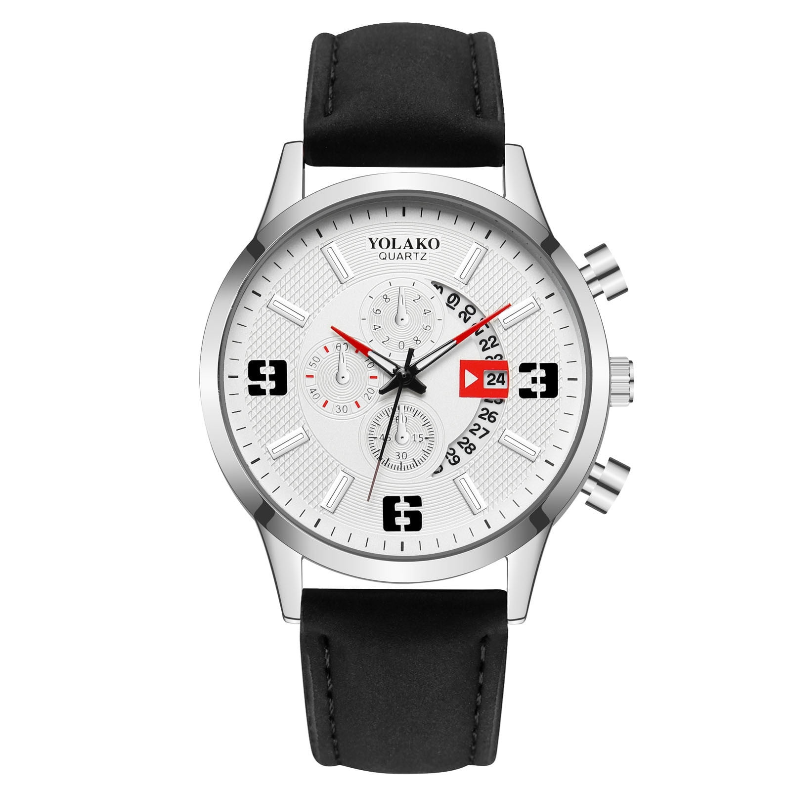Blueek Fashion Three-Eye Calendar Digital Watch for Men, Fathers Day ...