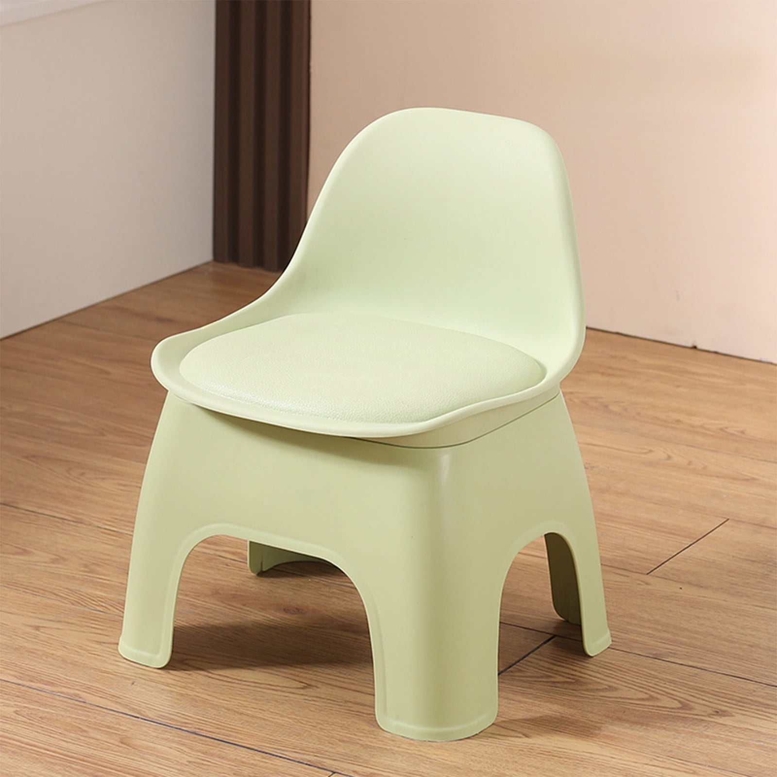 Blueek Plastic Small Backrest Stool, Reinforced Stability & Detachable ...