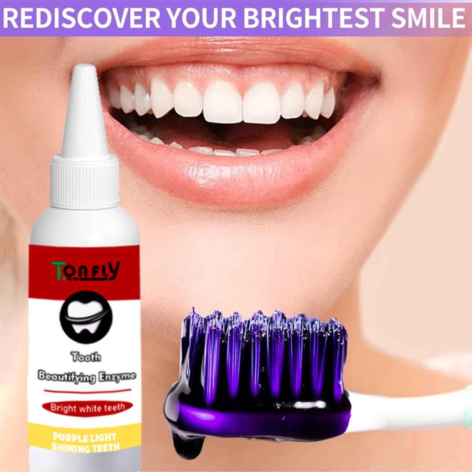 Blueek Purple Shiny Teeth Tinted Toothpaste Film Forming Fresh Shiny ...