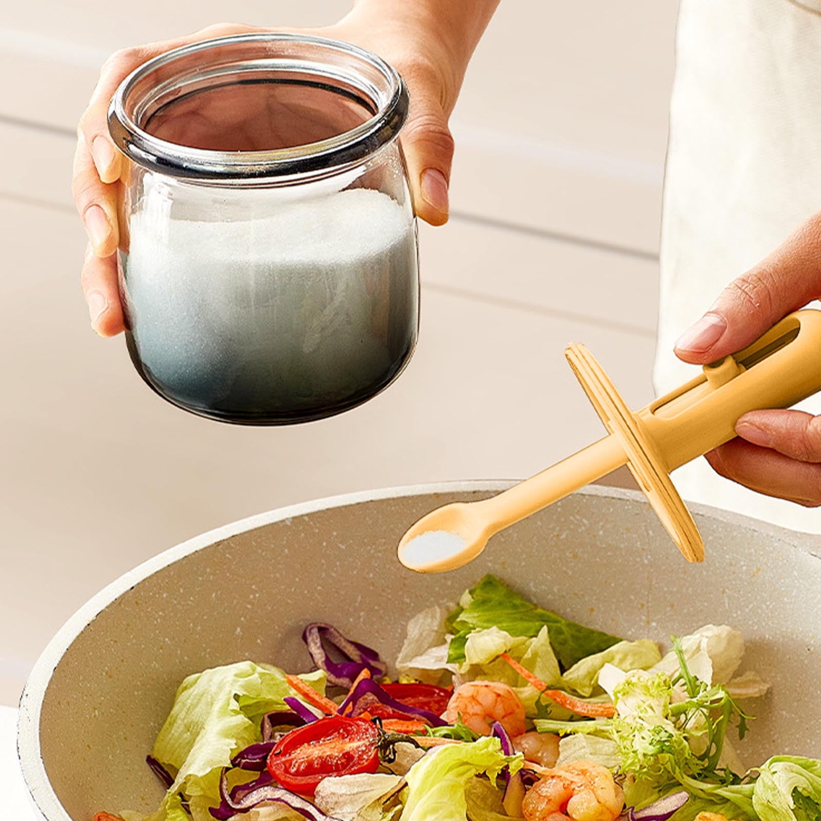 Blueek Telescopic Seasoning Pot - Sealed Glass Spice Container with ...