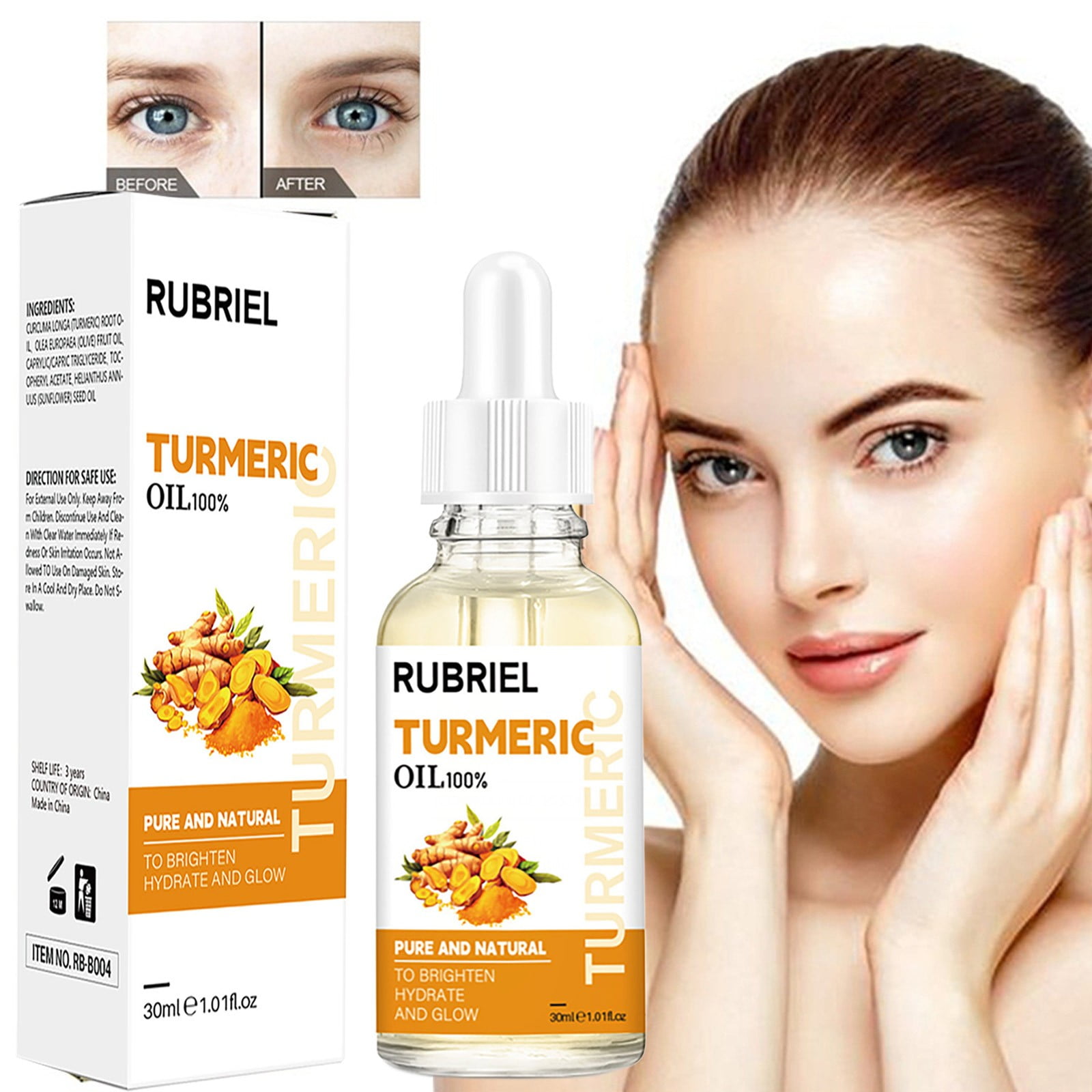 Blueek Turmeric Brightening Oil for Dark Spots, 100% Natural and ...