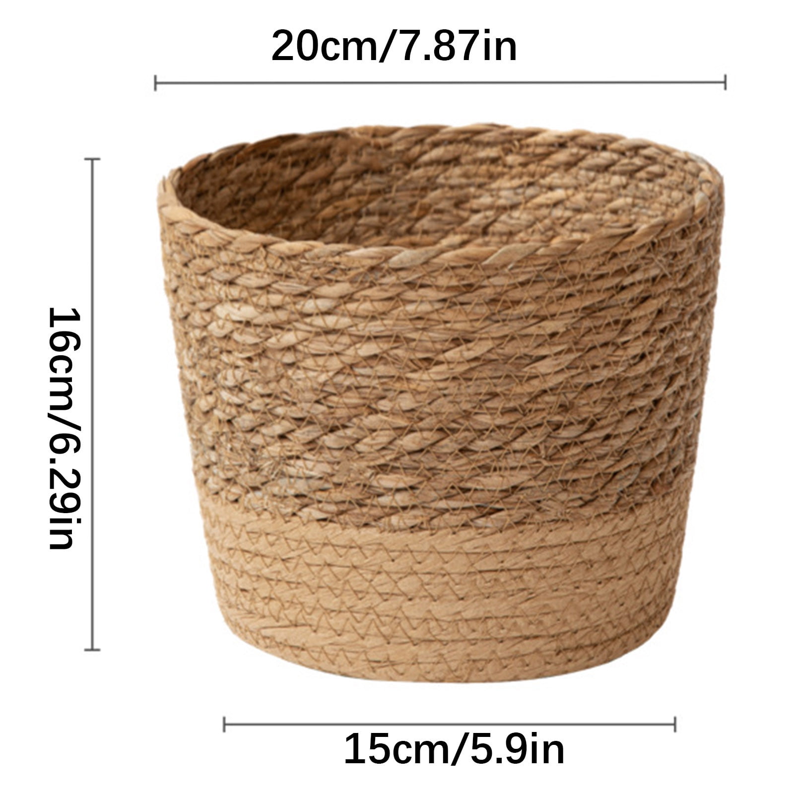 Blueek Woven Straw Plant Pots Set of 3 Pack, Flower Pots for Indoor ...