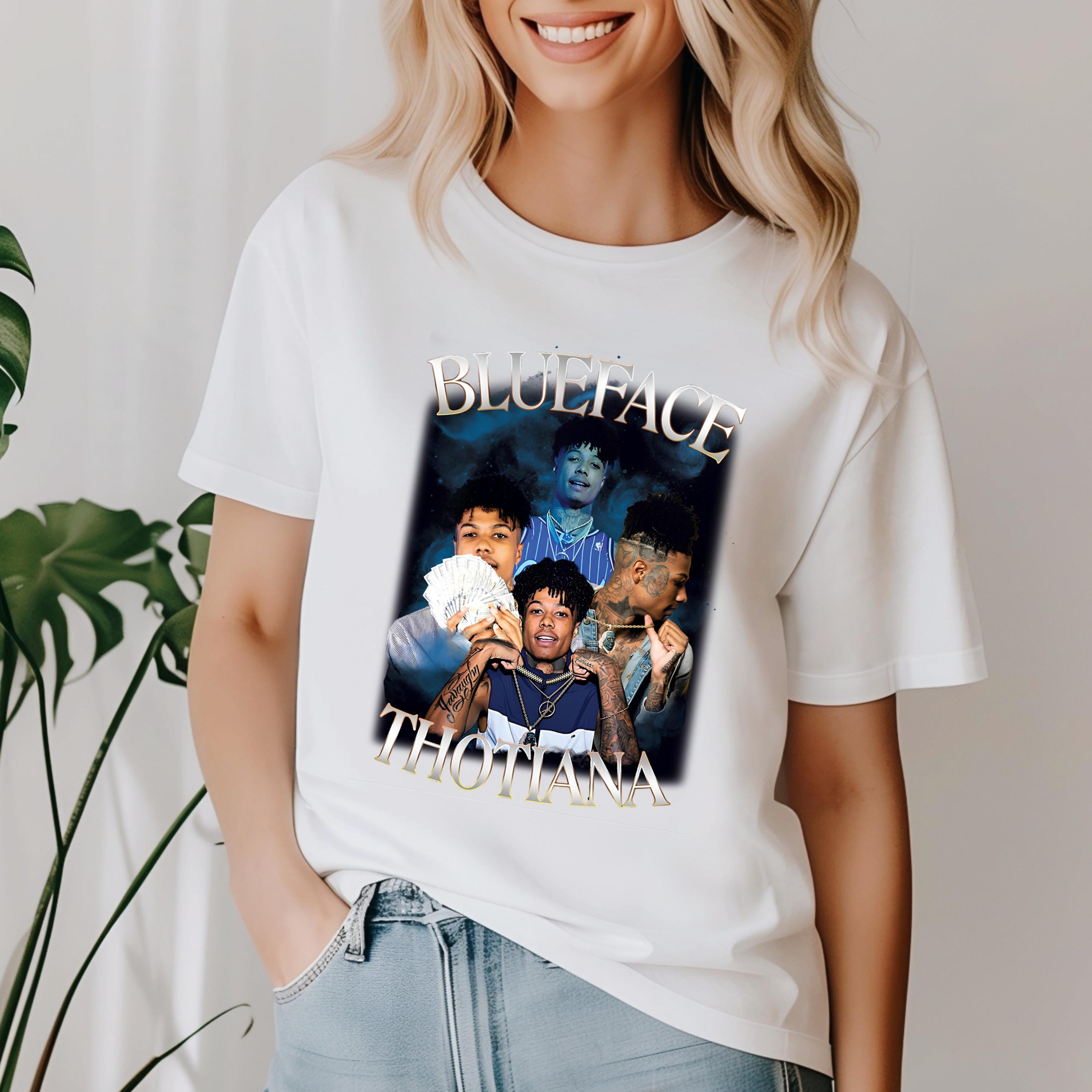 Blueface Thotiana T-shirt Merch Rapper, T-Shirt Beautiful - Walmart.com