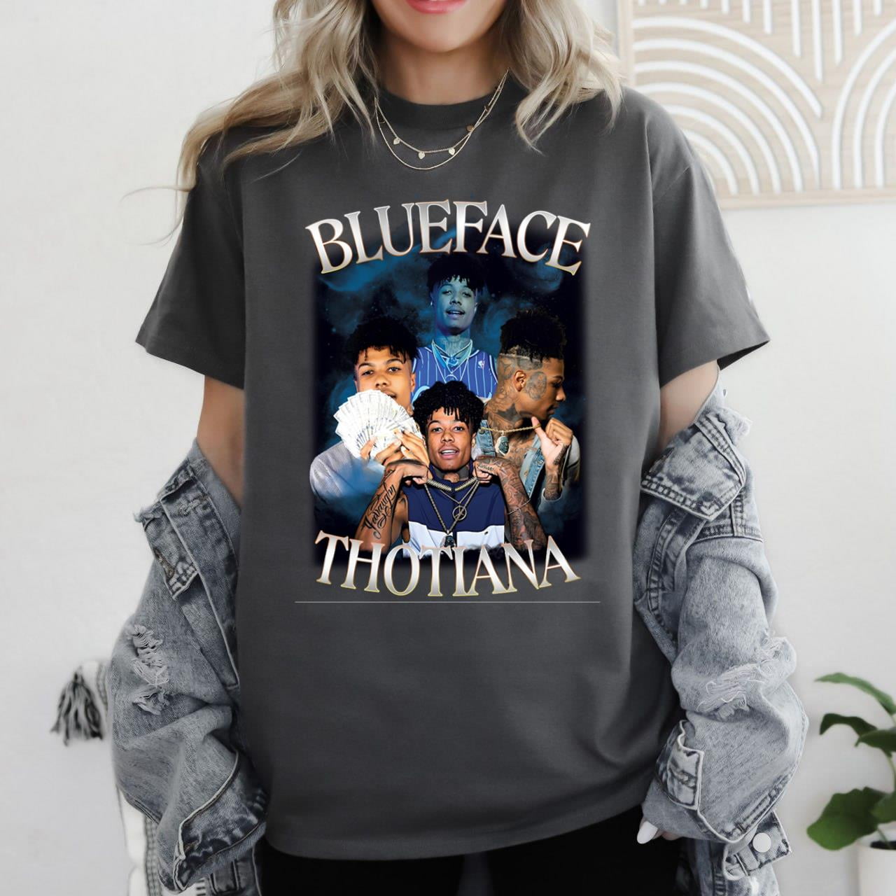 Blueface Thotiana T-shirt Merch Rapper, T-Shirt Beautiful - Walmart.com