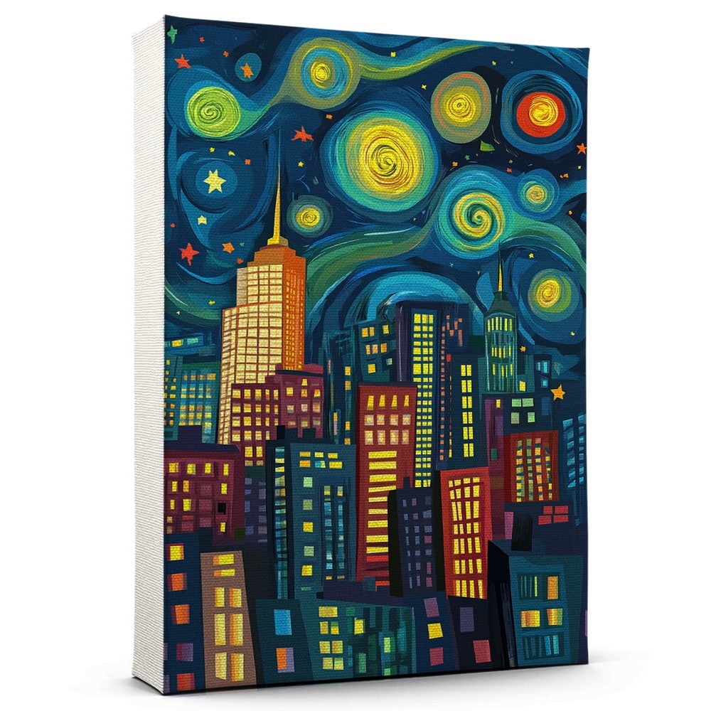 Bluefields Travel Starry Night Canvas Print, West Virginia Canvas Wall ...
