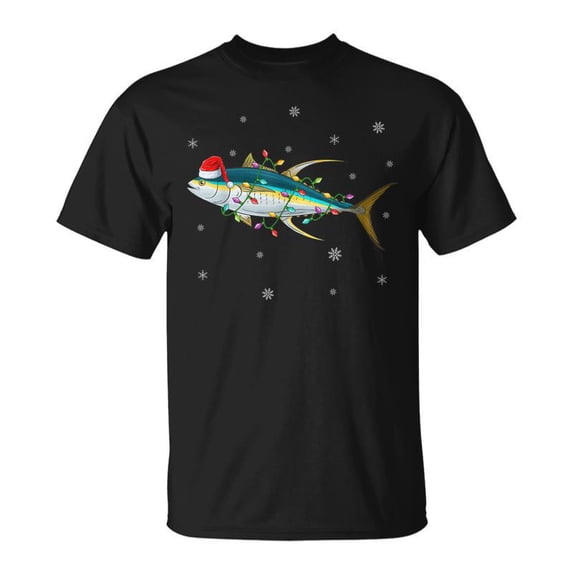 Bluefin Tuna Fish Lighting Reindeer Bluefin Tuna Christmas Tshirt ...