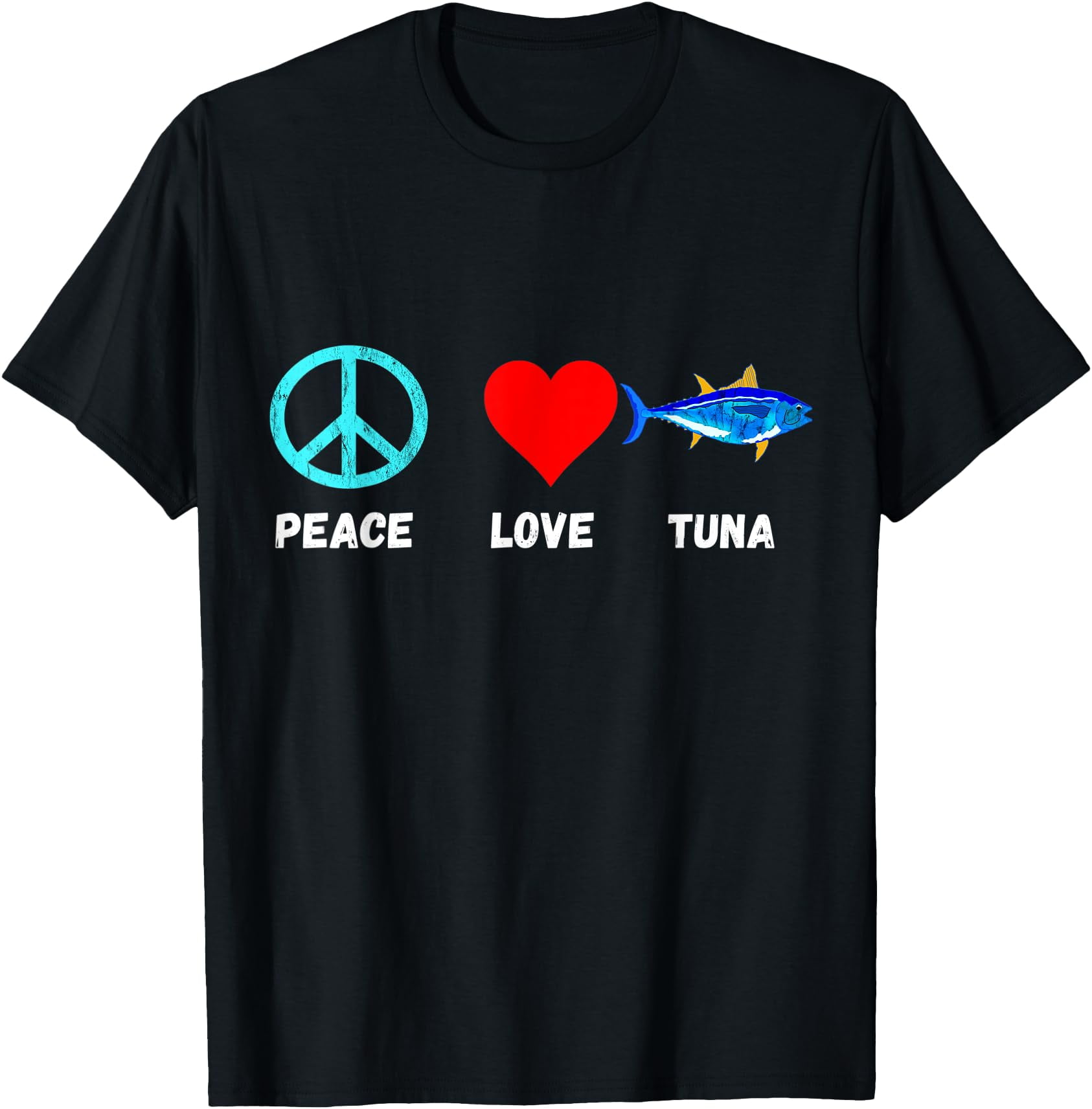 Bluefin Tuna Fish Peace Love Fishing Angler Fisherman Tshirt,Military ...