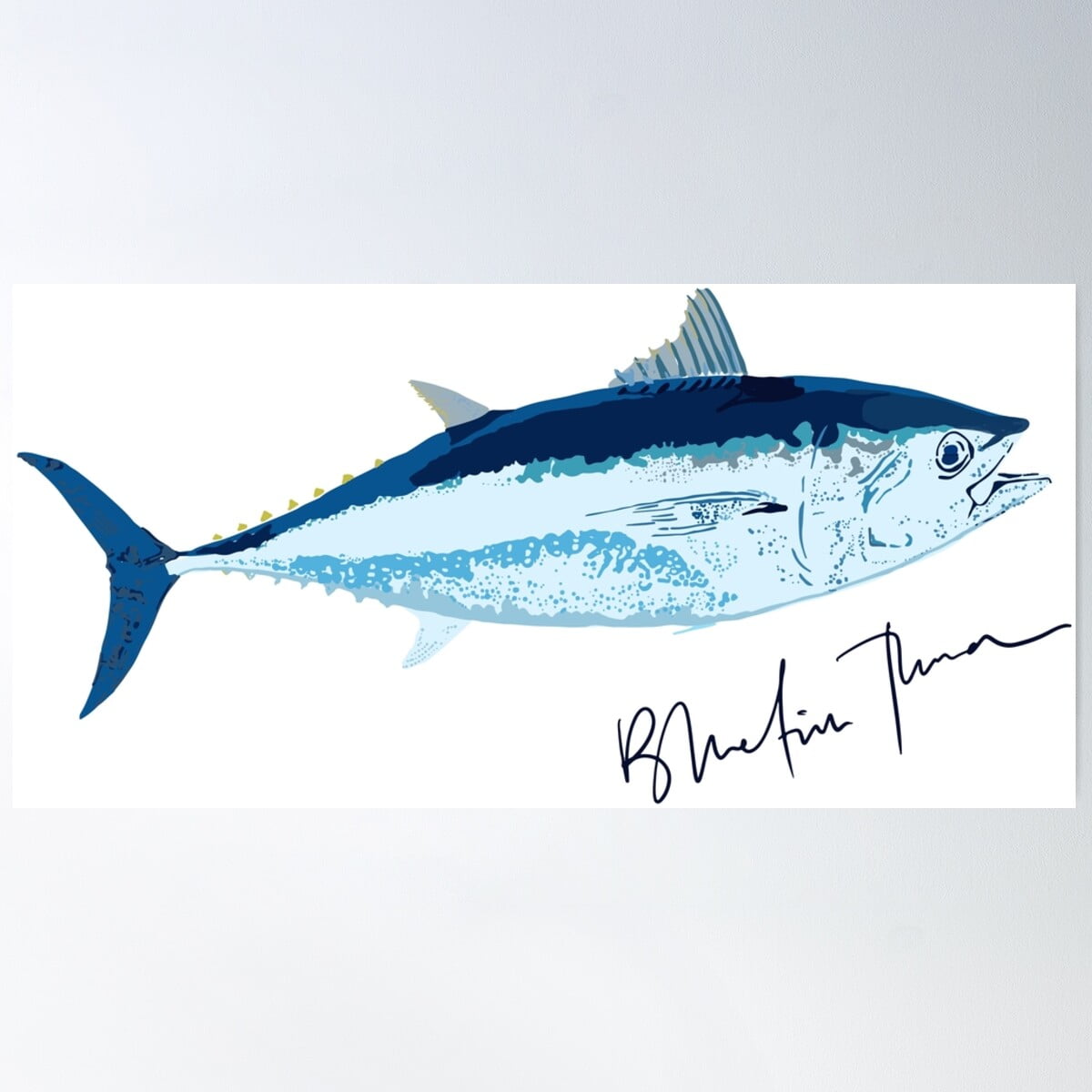 Bluefin Tuna Poster Wall Art, Modern Wall Decor For Living Room Bedroom ...