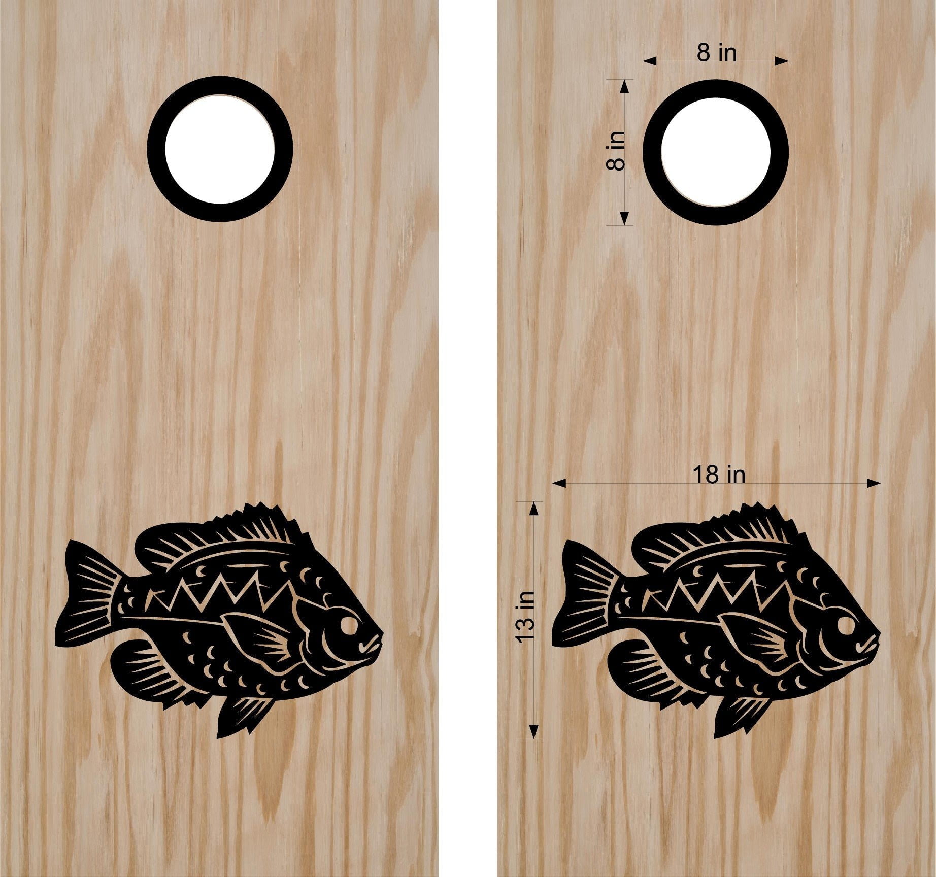 Bluegill Cornhole Board Decals Bean Bag Toss Sticker Fish - Walmart.com