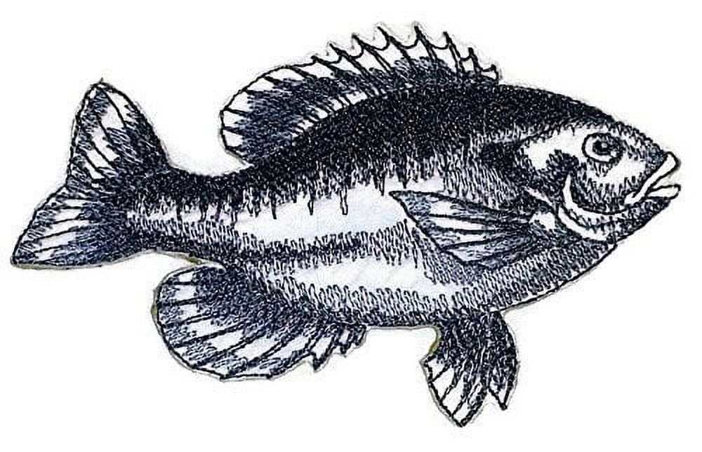 Bluegill Fish Embroidered Iron On/Sew Patch [5" x3.4"] - Walmart.com