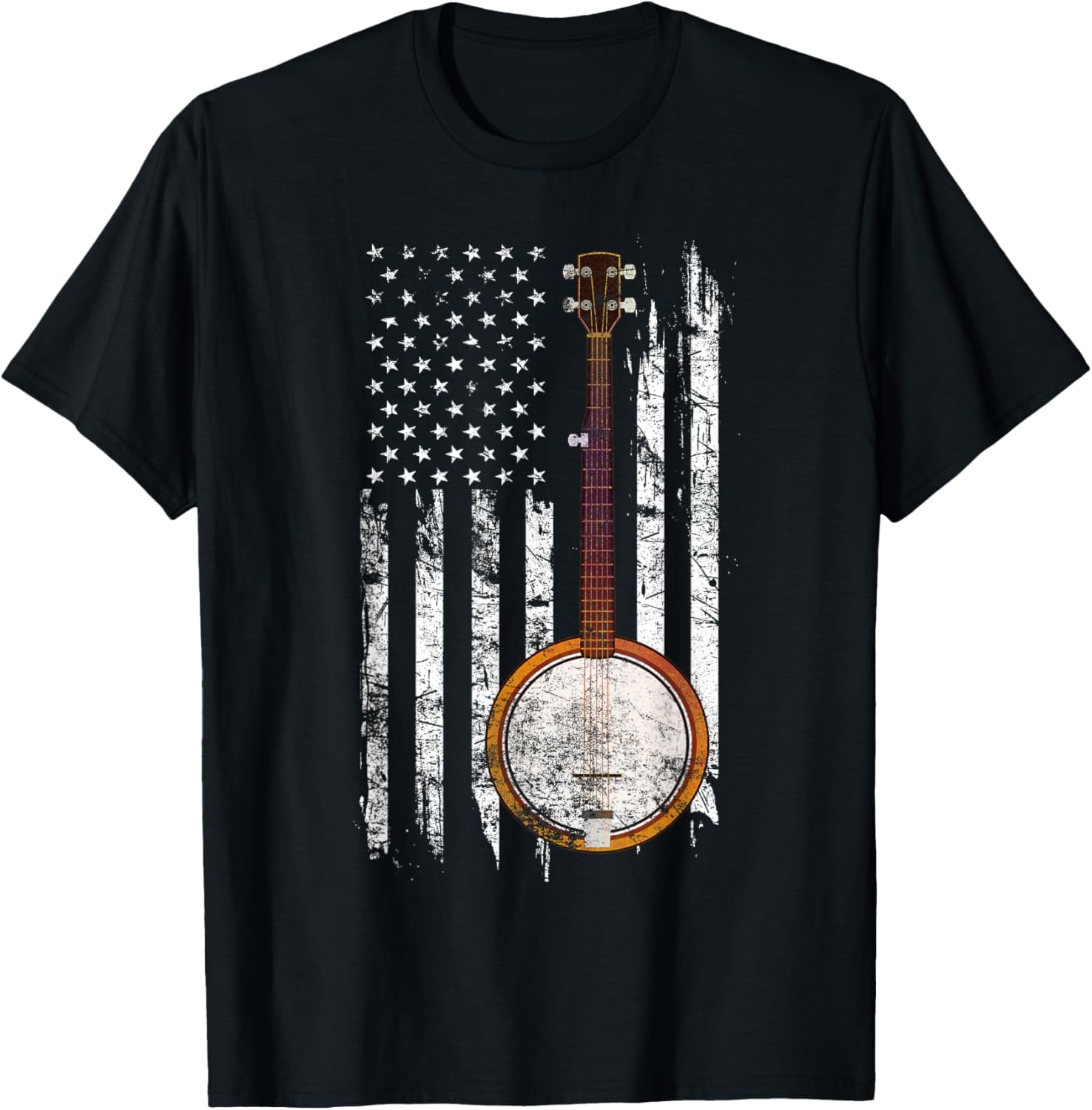 Bluegrass Banjo Shirt - American US Flag Shirt T-Shirt - Walmart.com