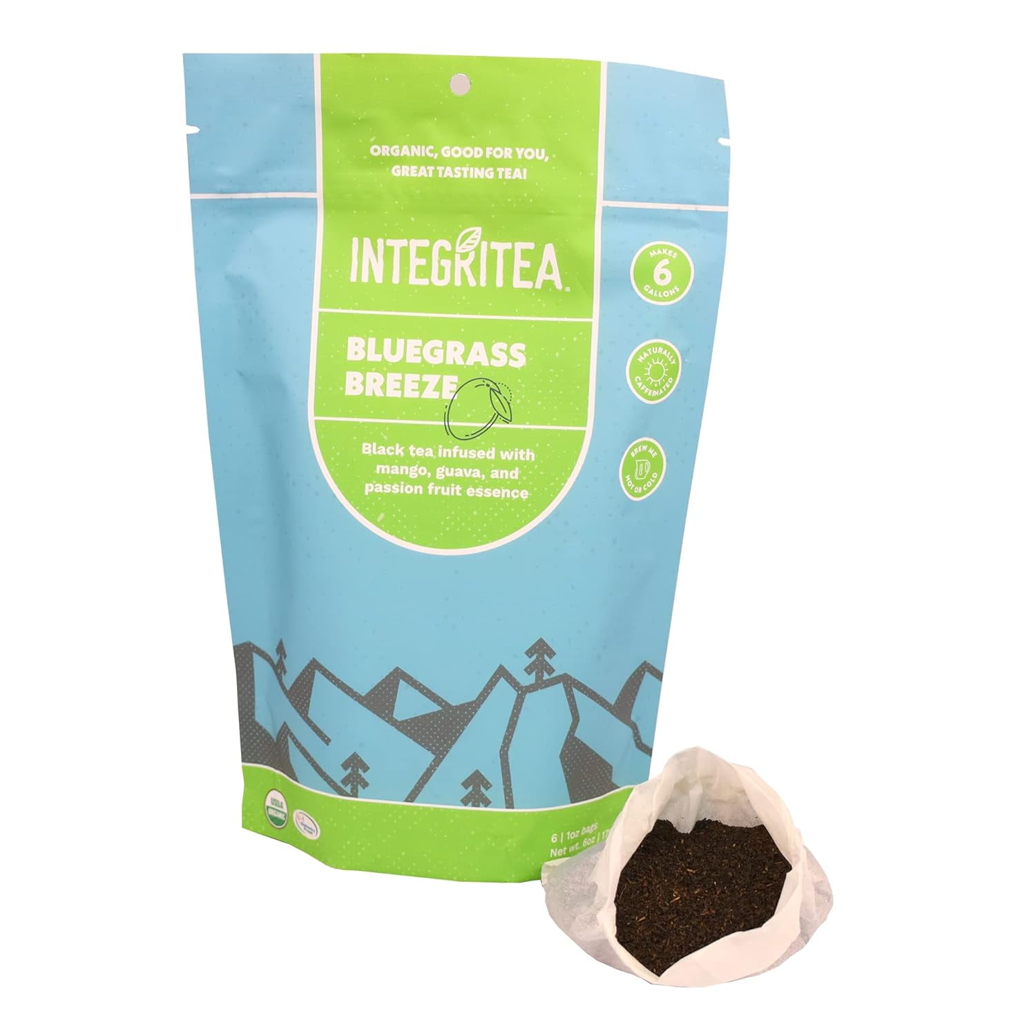 Bluegrass Breeze Hot or Cold Brew Organic Black Tea Bags Infused with ...