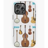 Bluegrass Instrument Pattern Music Phone Case for iPhone 16 15 14 13 12 ...