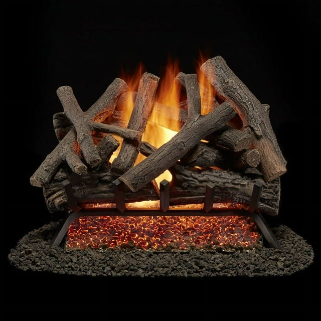 Bluegrass Living Vented Natural Gas Fireplace Log Set - 24 in. Rustic ...