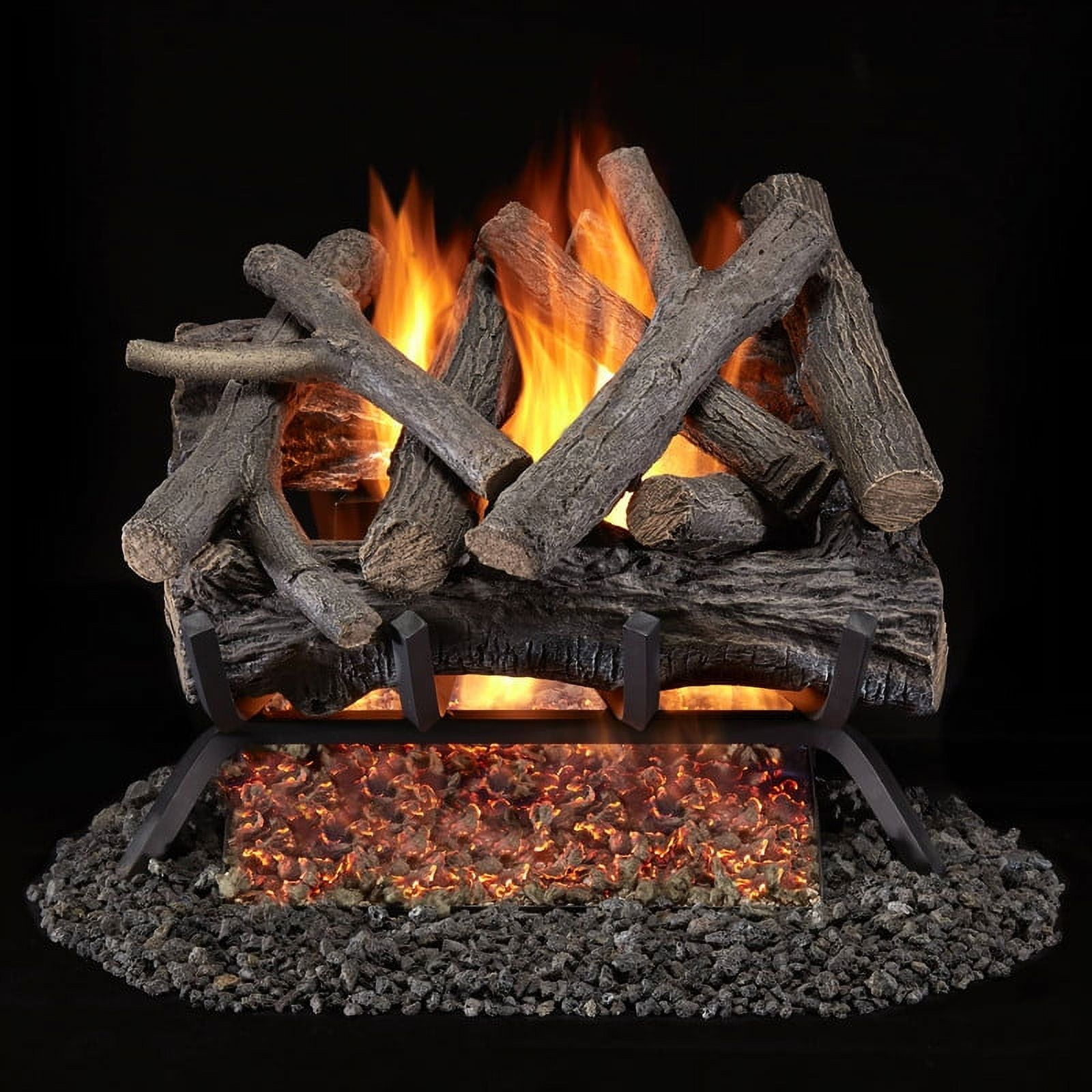 Bluegrass Living Vented Natural Gas Fireplace Log Set With Remote ...