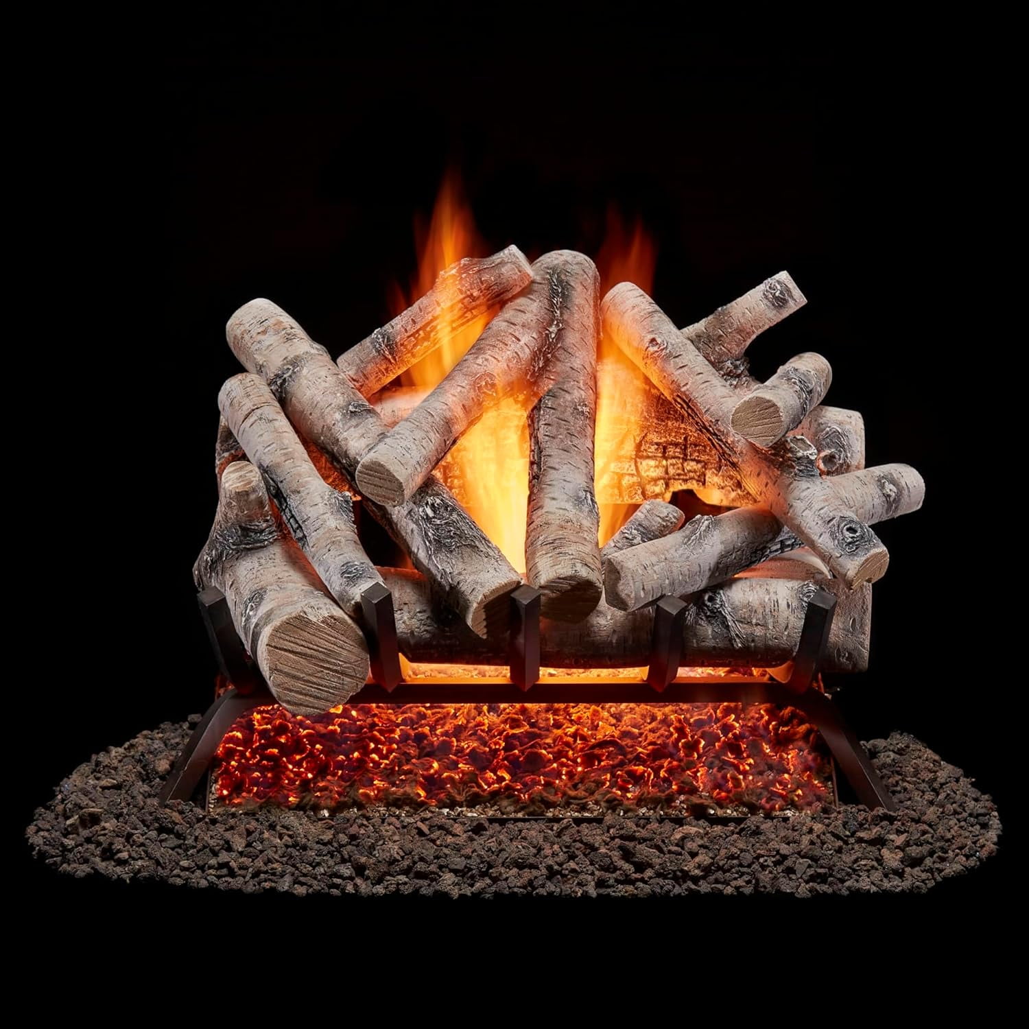 Bluegrass Living Vented Natural Gas Fireplace Log Set With Remote ...